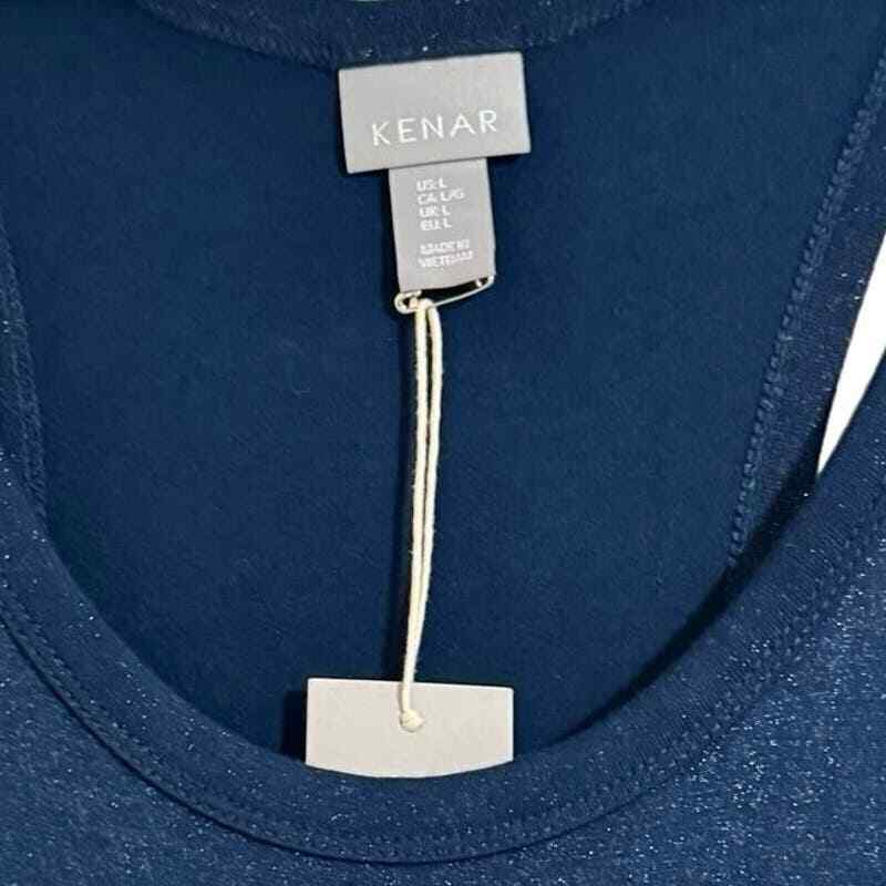 NWT KENAR Blue Racerback Sleveless Tank Maxi Dress W Subtle Silver ...