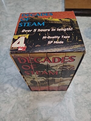 Decades of Steam 4 VHS Video Set train railroad Britain locomotives ...