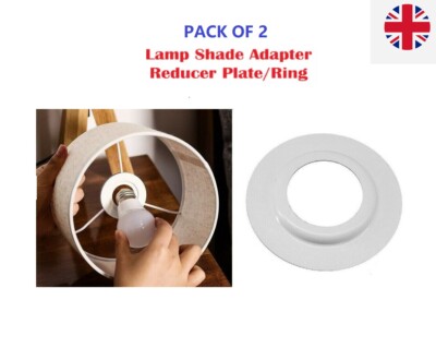 2x Metal Lamp Shade Reducer Plate Light Fitting Ring Washer adaptor ...