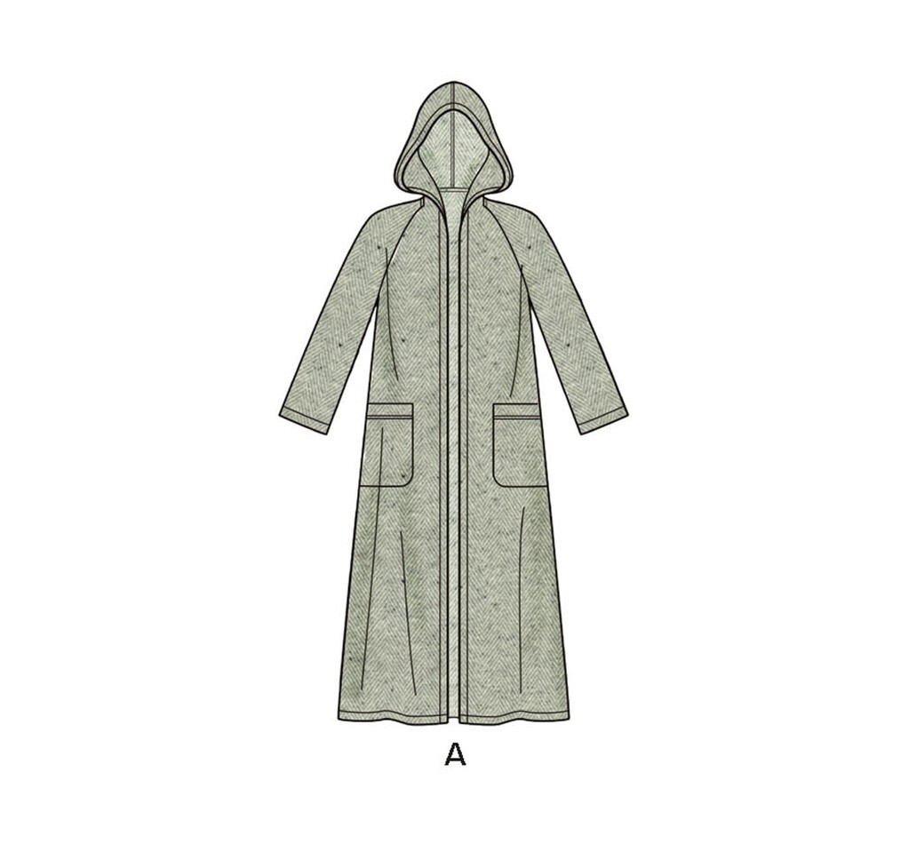NEW LOOK SEWING PATTERN 6585 MISSES 6-24 COAT & JACKET W/ HOOD & POCKET ...