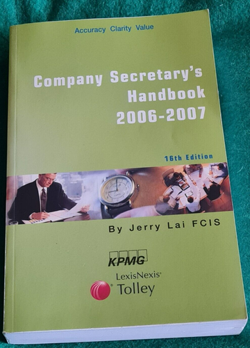 Company Secretary's Handbook 2006-2007 by Jerry Lai, Paperback ...