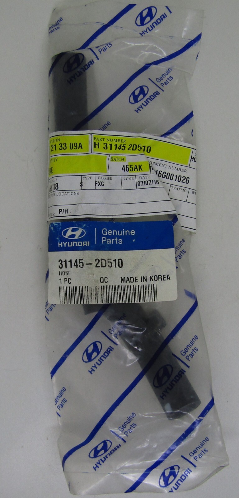 NEW HYUNDAI GENUINE PARTS OEM TANK TO CANISTER HOSE PART NO. 31145 ...