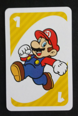 2016 Mattel Super Mario Uno Card Yellow Mario #1 | eBay