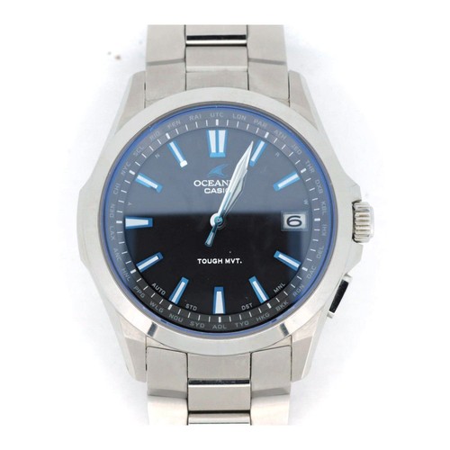 CASIO Oceanus OCW-S100-1AJF Titanium Radio Solar Watch USED with Box ...