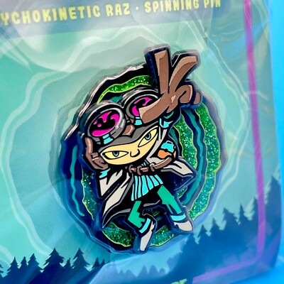 Psychonauts 2 Psychokinetic Raz Spinning Enamel Pin Figure 1.3 ...