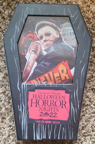 2022 Universal Studios Halloween Horror Nights Never Go Alone Socks New ...