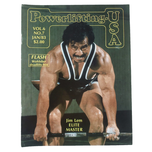 Powerlifting USA Jim Lem Magazine 1983 January Flash Weight Lifting ...