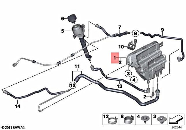 BMW OEM 650i Radiator Coolant Overflow-reservoir Expansion Tank ...