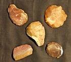 Lot of 5 Native American Knapped Flit Hide Scraper Tools--Wyoming Hell ...