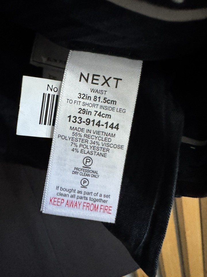 Next Two Pieces Mens Slim Fit Brown Suit. Jacket Size 38R & Trouser 32S ...