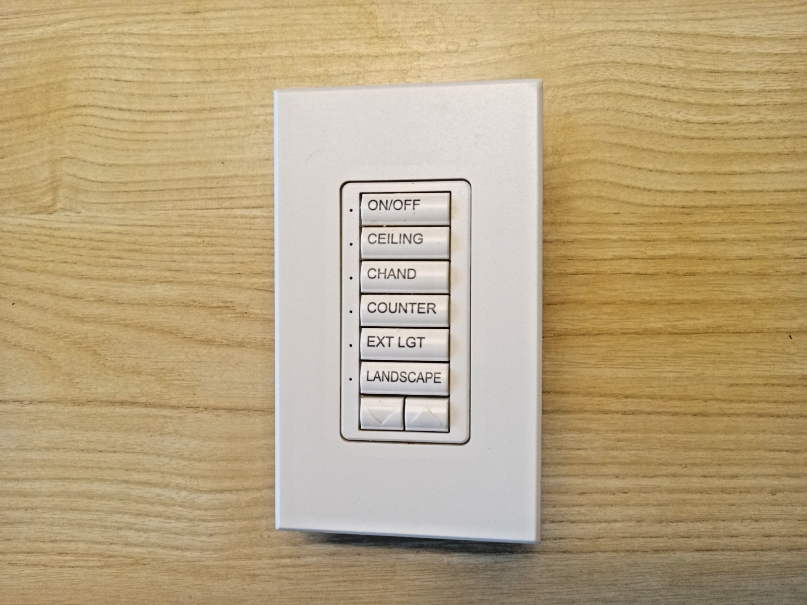 Lutron ST-5BRL-NI-WH 6 button master keypad white Homeworks wired ...
