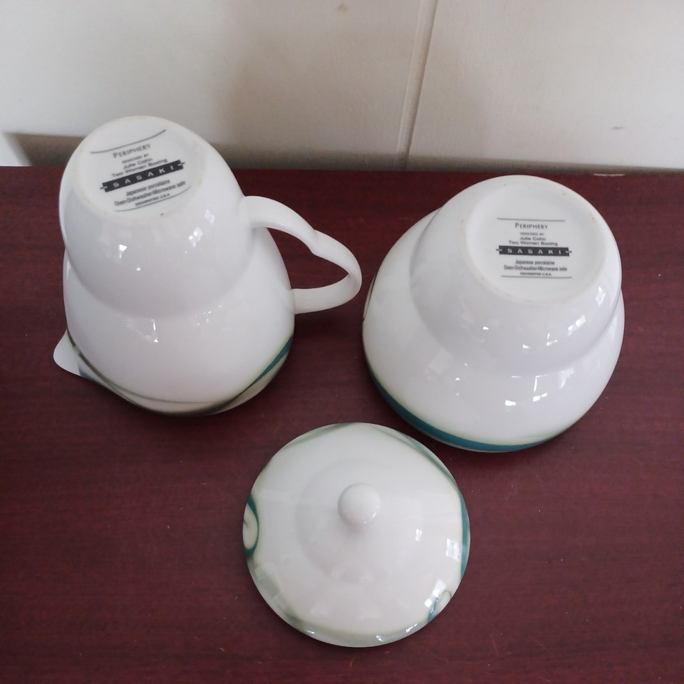 Vintage Sasaki Periphery Julie Kohn Creamer & Sugar Japan MINT | eBay