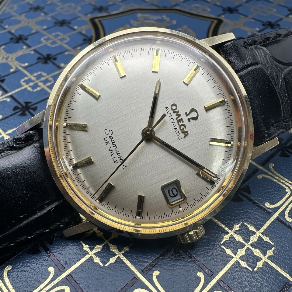 1970 Omega Solid 14k Gold Seamaster De Ville Automatic Watch - Race ...