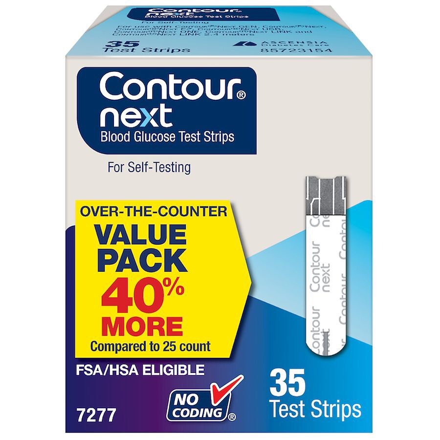 Contour Next Blood Glucose Test Strips 35ct BOX ---6/26 expiration SHIP ...