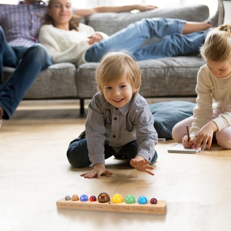 Nine Planets Gem Stones Planets Decorations Solar System Model Handmade ...