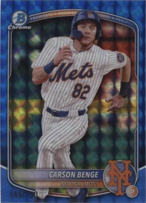 2025 Bowman - Chrome Prospects Carson Benge #BCP-108 Blue Geometric ...