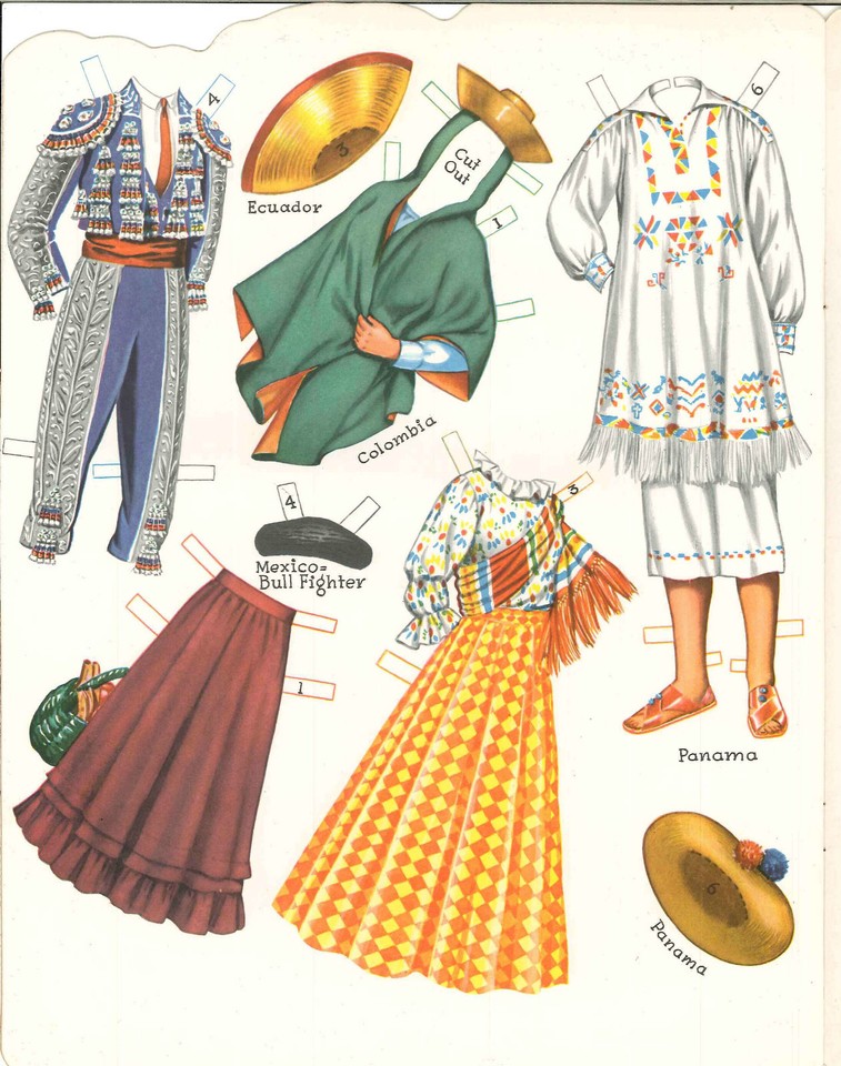 VINTAGE 1965 FIESTA PAPER DOLL ~SAALFEILD~PRETTY LASER REPRODUCTION~ORG ...