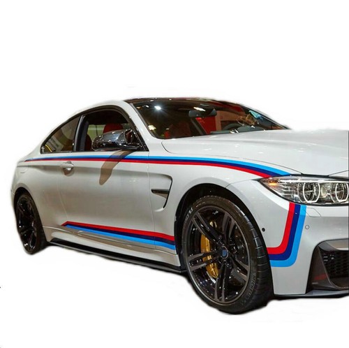 Graphics Stripe Decal Kit For BMW M4 Tricolor M Performance Waist Line ...