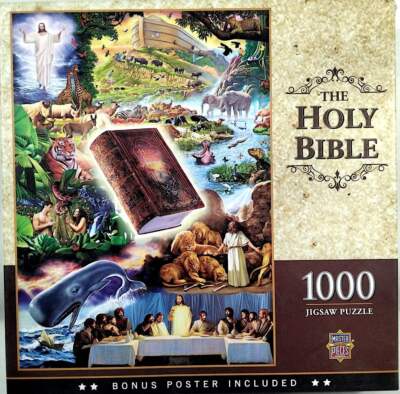 Holy Bible Jesus Noah's Ark Adam & Eve Last Supper Jonah 1000 pc 19"x26 ...