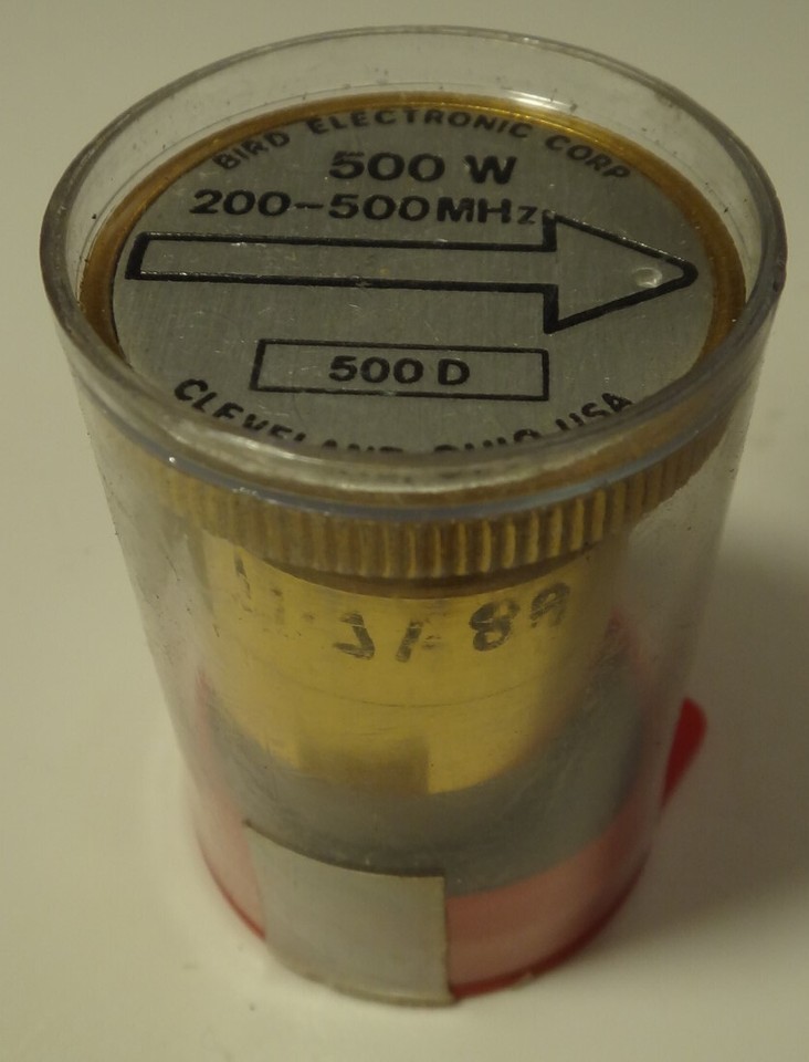 Bird 500D Element, 500 Watt 200-500 MHz Slug for Bird 43 Wattmeter | eBay