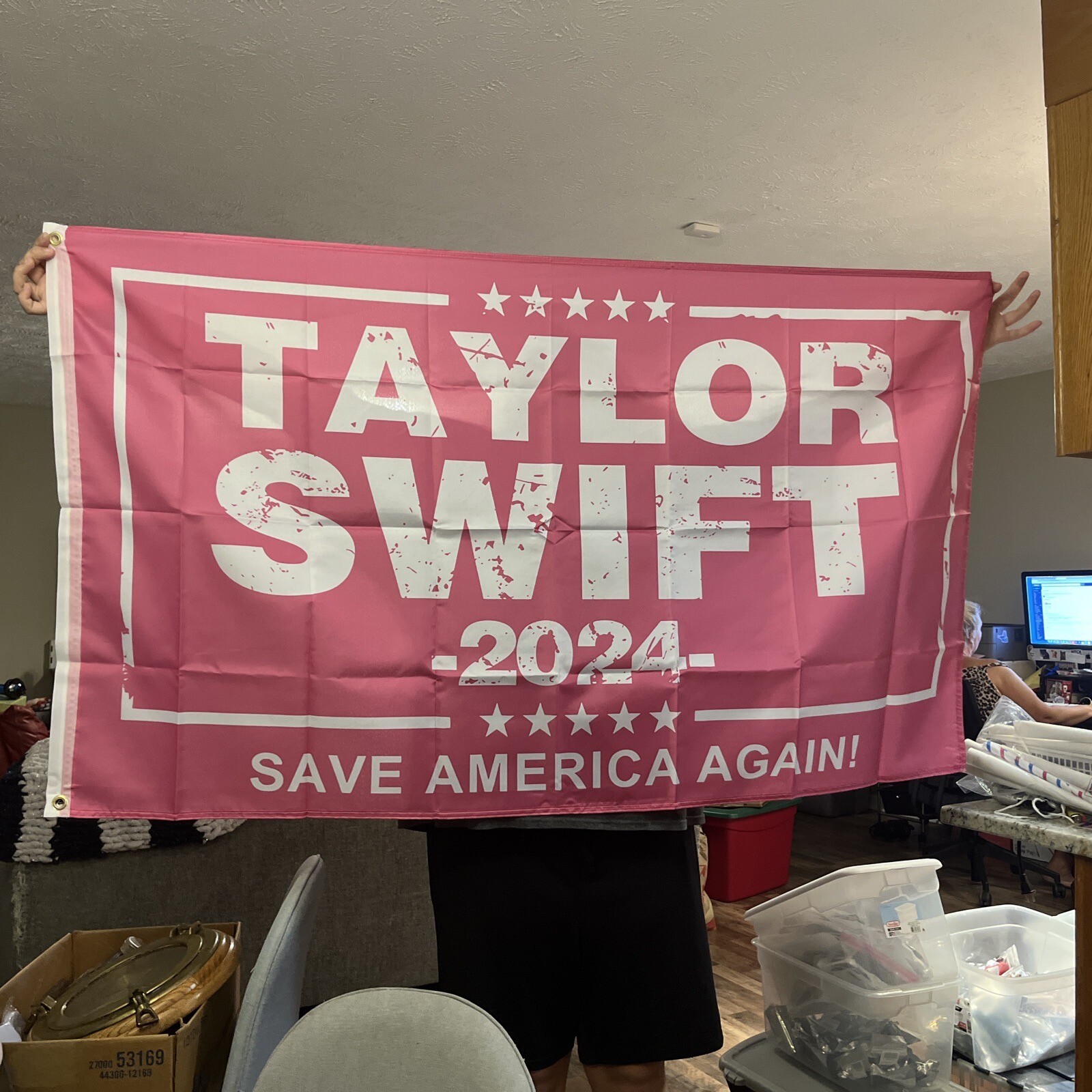 Taylor Swift Flag 3x5 foot Pink 2024 Save America Again Kelce Banner ...
