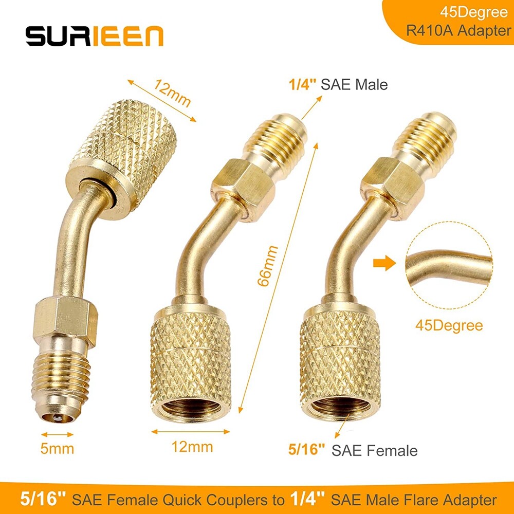 Air Refrigerant R410A Adapter Mini Split Adapter Fitting Kit Valve Core ...