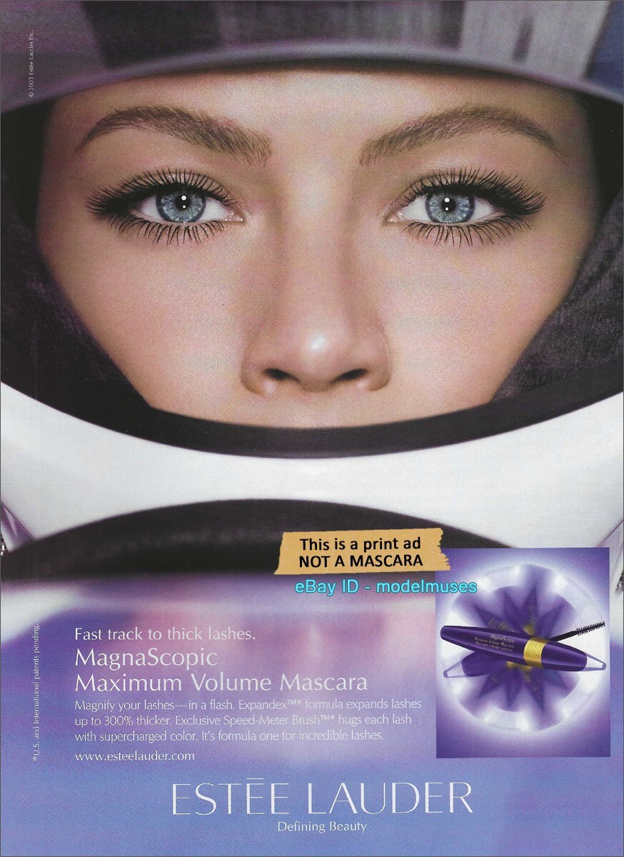 ESTEE LAUDER 1-Page Magazine PRINT AD 2003 CAROLYN MURPHY beautiful ...