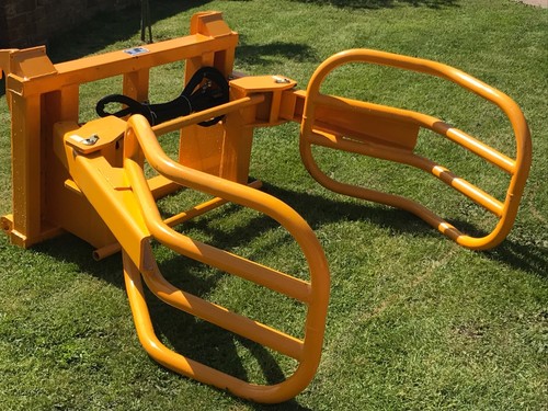 HEAVY DUTY ROUND BALE HANDLER GRAB SOFT HAND SQUEEZE Euro8 JCB Qfit ...