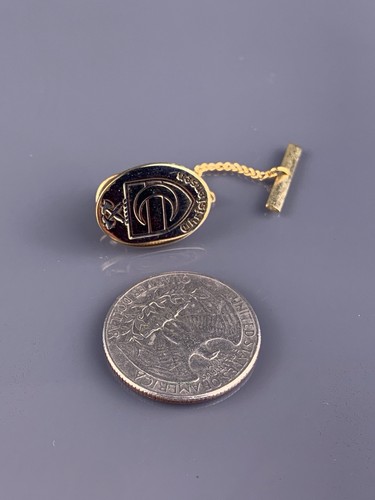 Christensen Family Crest Cufflinks Tie Pin Gold Tone Axes Moon Military ...