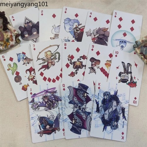 Genshin Impact Fatui Paper Poker Table Playing Cards Table 54 Sheets | eBay