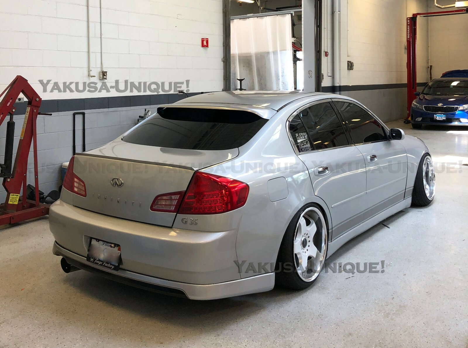 Fits 03-06 Infiniti G35 V35 Sedan Yakusa Unique! Roof Wing Rear Visor ...