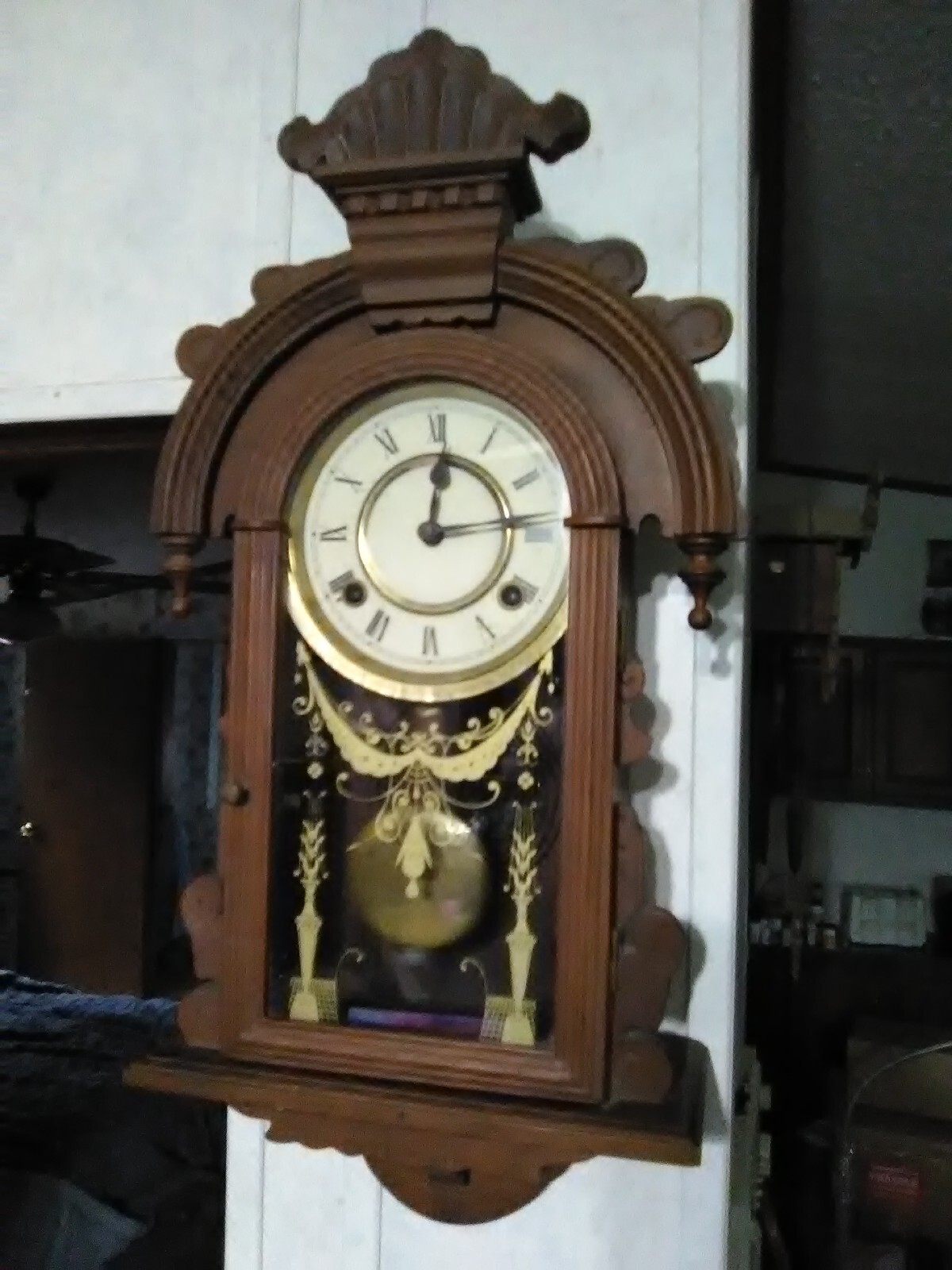 31 Day Wall Clock Korean Ansonia Clone? Working Clock with Pendulum and ...