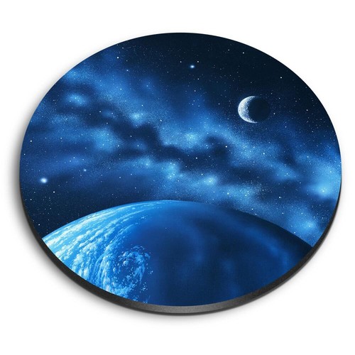 1x Round Fridge MDF Magnet Alien Planet Blue Space Theme #50068 | eBay