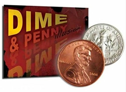 DIME AND PENNY ILLUSION WITH INSTRUCTIONS BY MAGIC MAKERS COIN TRICK ...