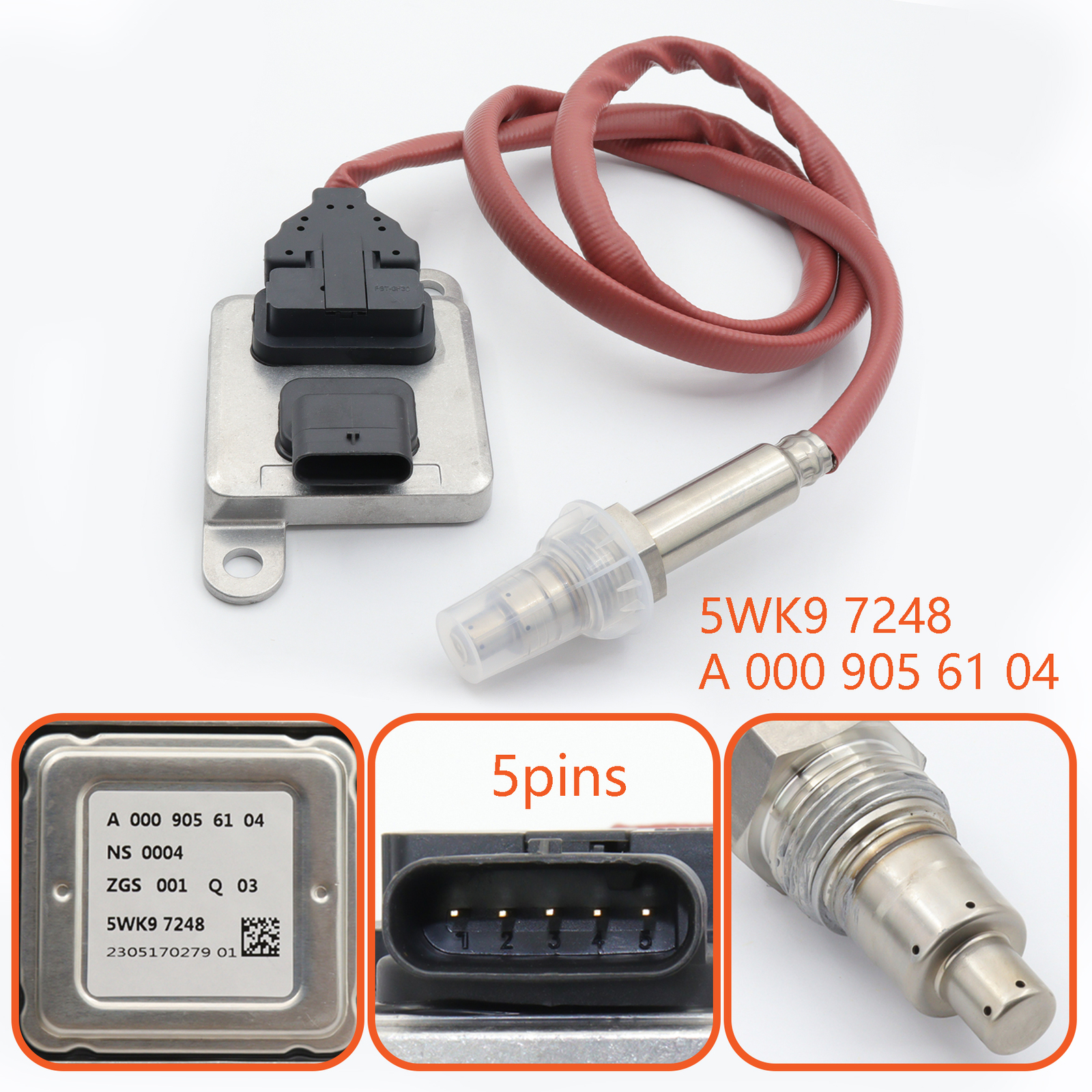 New NOX Sensor 5WK97248 A0009056104 For Mercedes CLS350 C218 W164 W212 ...