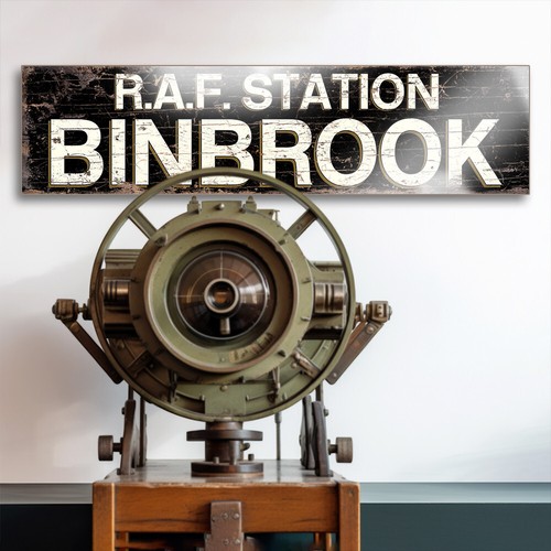 RAF Station Binbrook Sign 40cm Wooden Royal Air Force Base Vintage ...