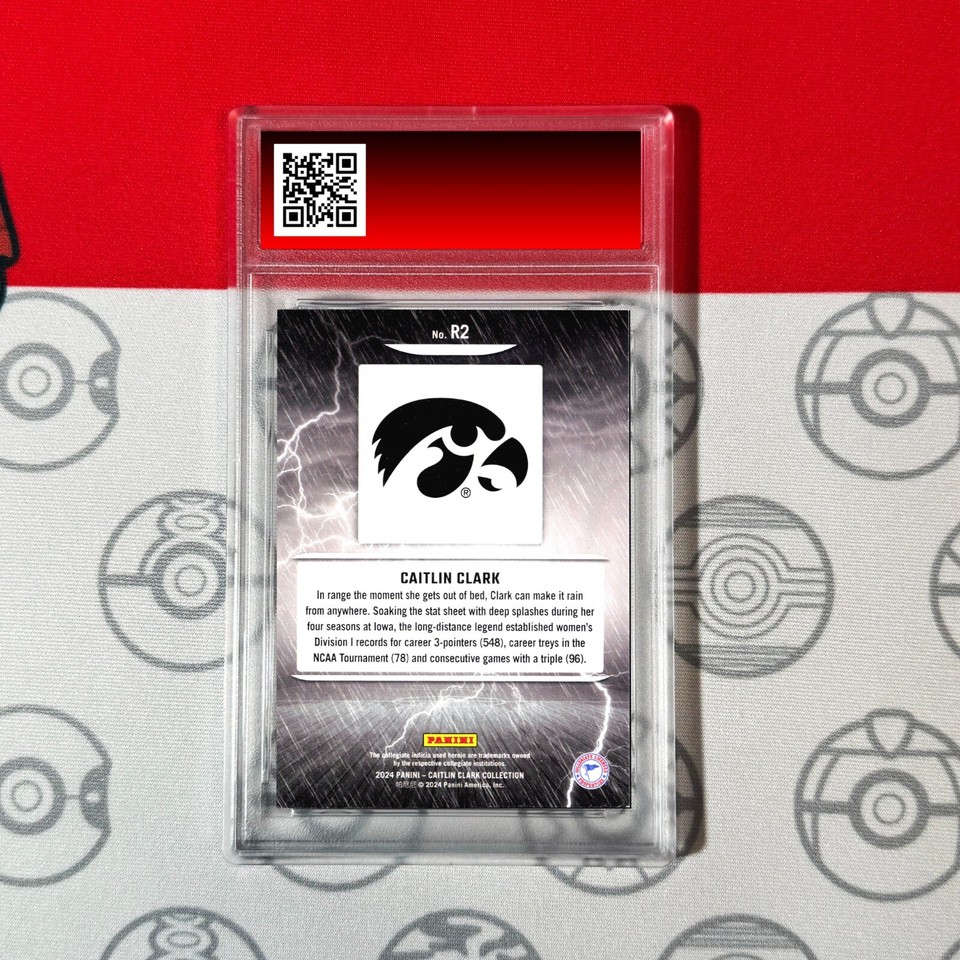 Graded 10 Caitlin Clark RC Panini Parallel Foil Card #R2 2024 Donruss ...
