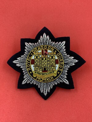 Royal Dragoon Guards Blazer Badge RDG Hand Embroidered Bullion Wire ...