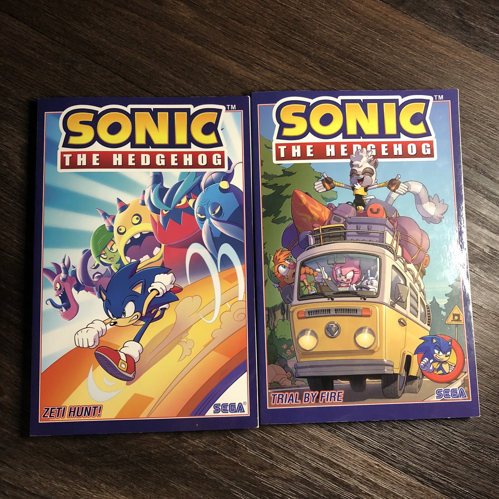 Sonic The Hedgehog Paperback Comic Book Vol 11 & 12 Zeti Hunt Trial By ...