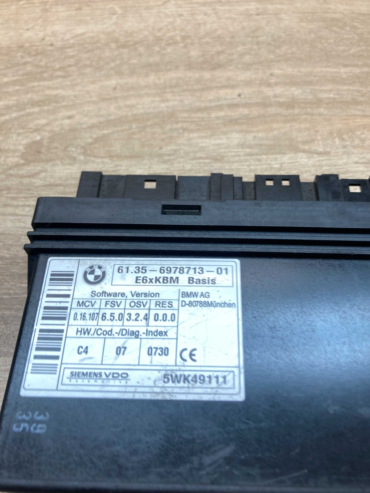 6978713 5WK49111 Siemens BMW E60 E61 Series Body Control Module ...