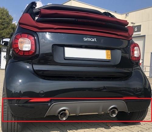 Smart 453 Orig. Brabus Rear Bumper Complete Fortwo Bumper Diffuser ...