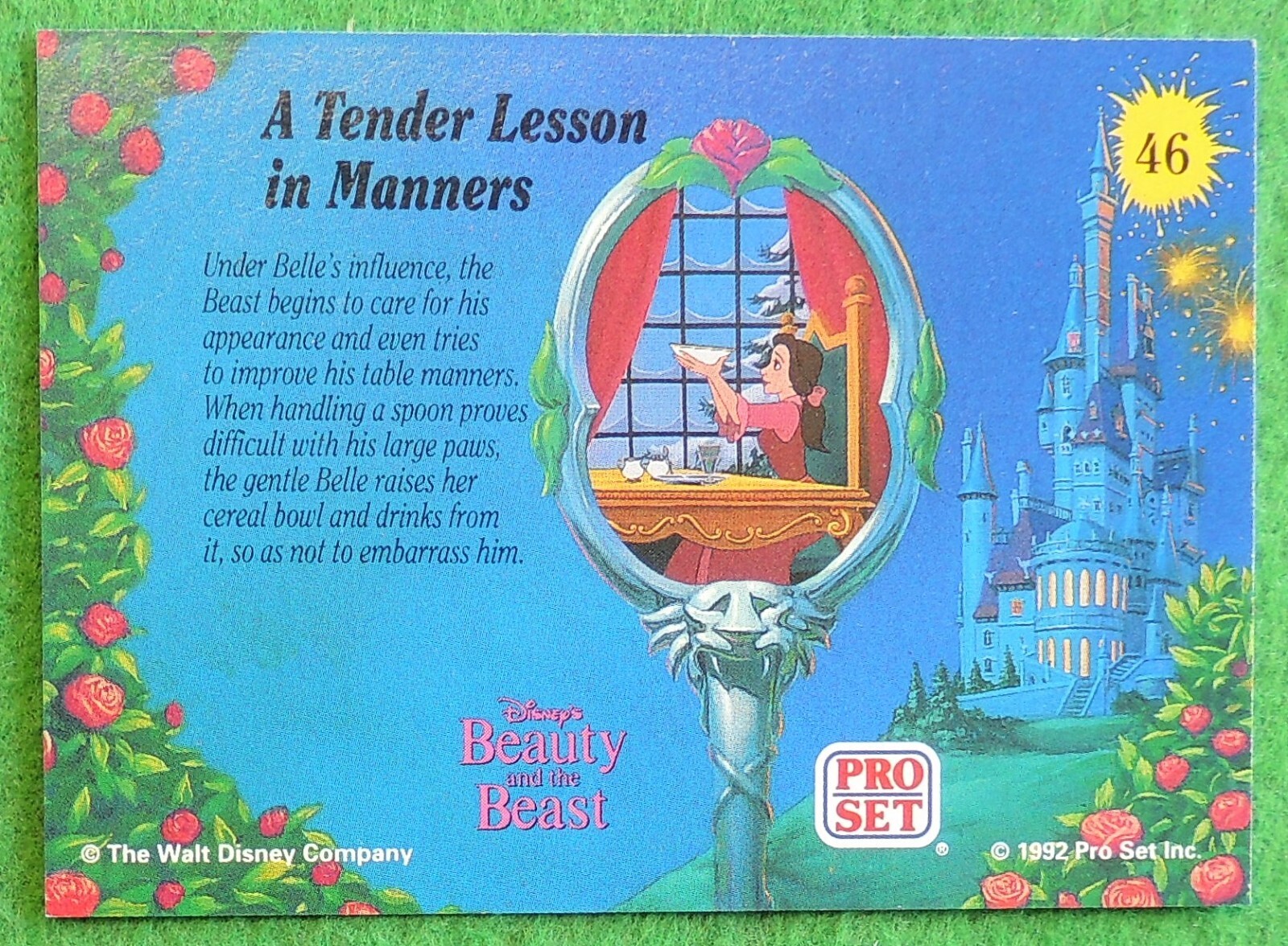 1 Beauty and the Beast Trading Card #46 "A Tender Lesson in Manners ...
