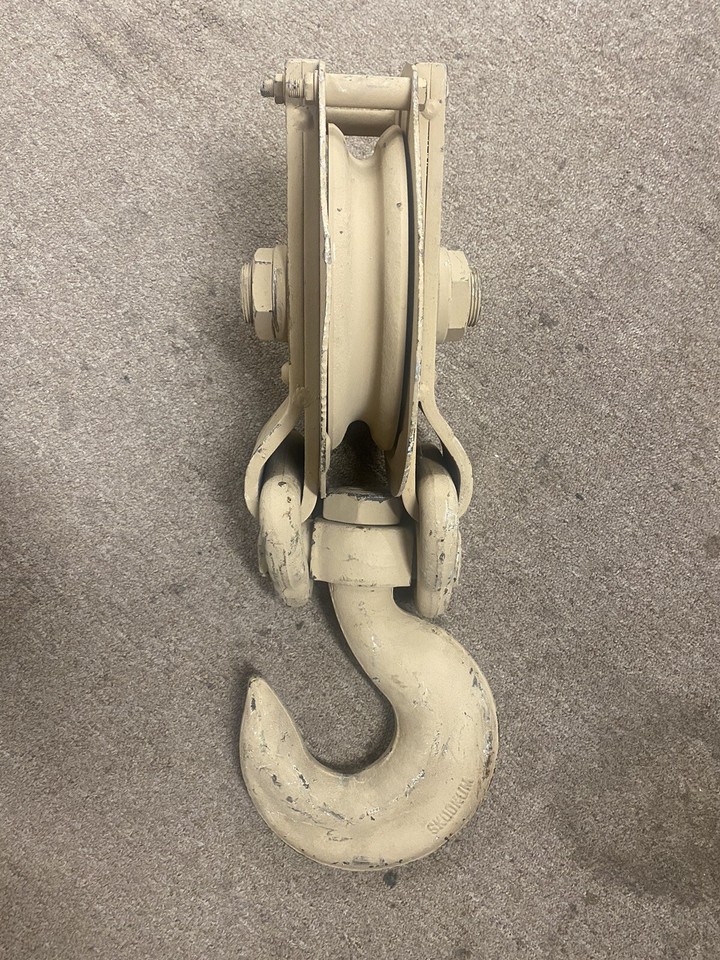 Snatch Block 8 inch Single Pulley 10 ton Military Skookum 5/8" Wire ...