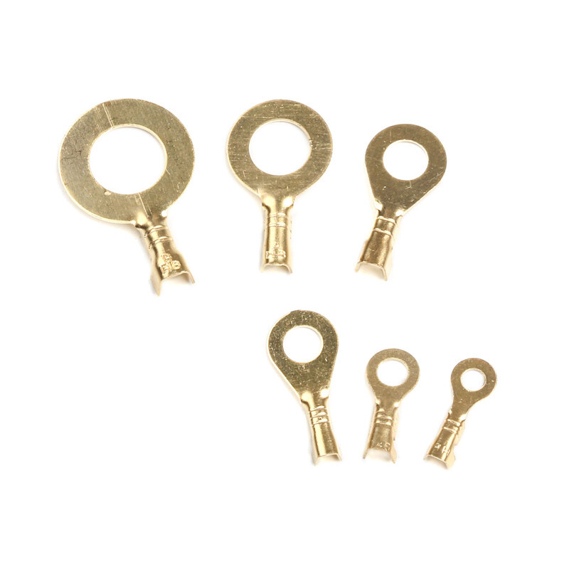 450PCS Brass Insulated Crimp Ring Terminals Wire Connectors Spade ...
