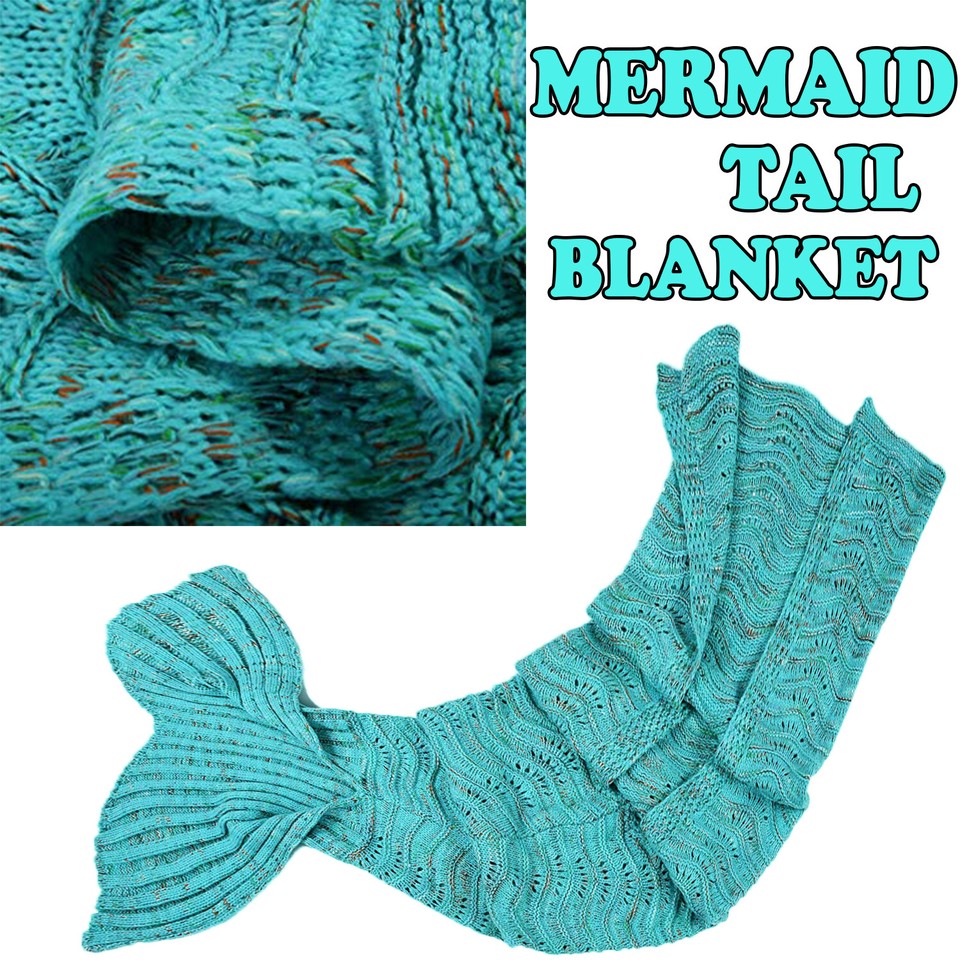 HOT GIFT Mermaid Tail Blanket with Free $15.00 Value Gift Red Beanie | eBay