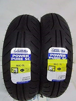Coppia Gomme Michelin Power Pure SC 120/70-13 130/70-12 Nuove BENELLI ...