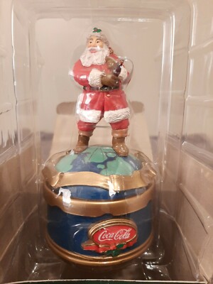 Discontinued Vintage 1993 Coca Cola Santa figurine Musical box | eBay