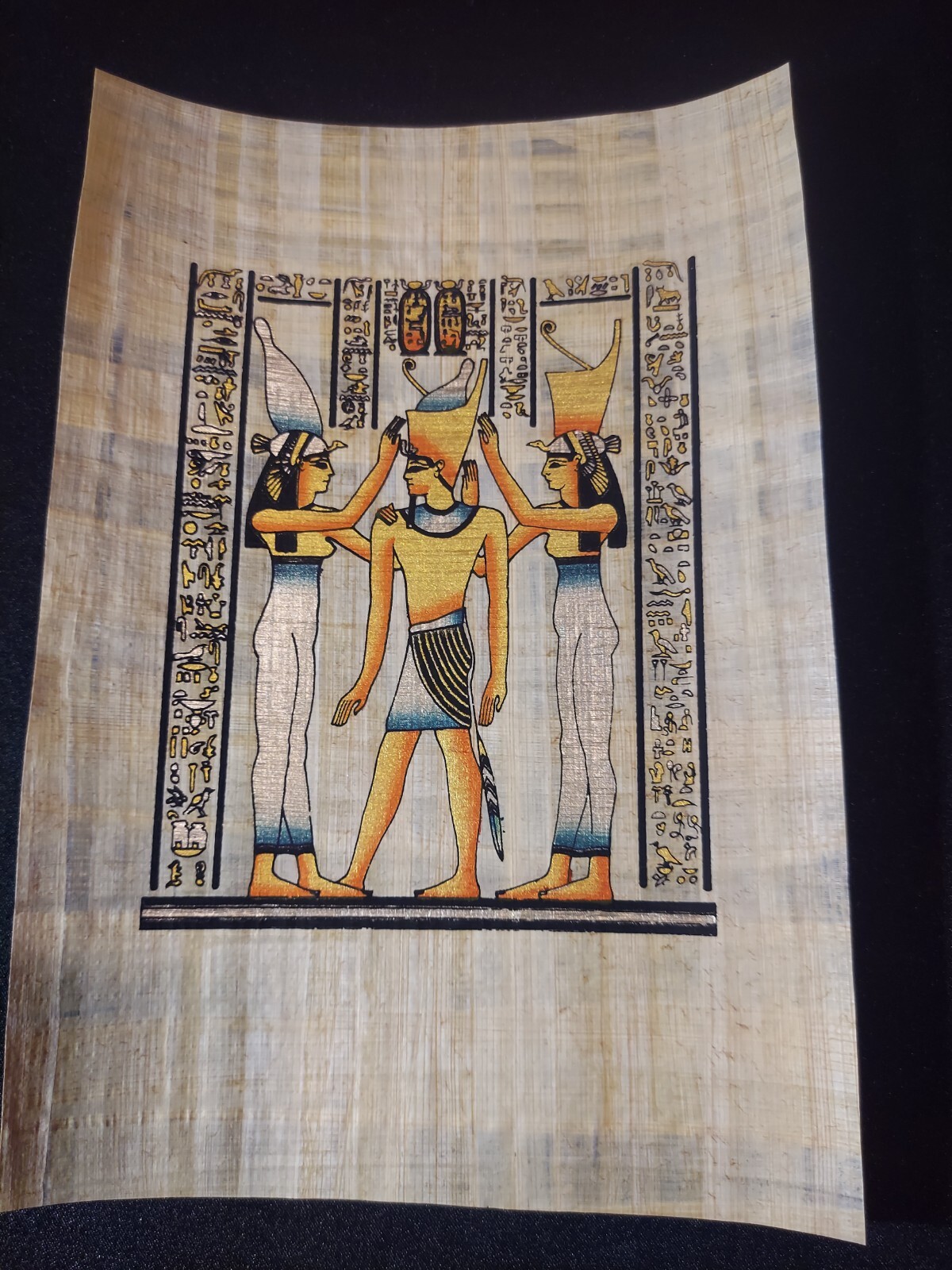 Handmade Egyptian Papyrus with vivid color designs. | eBay