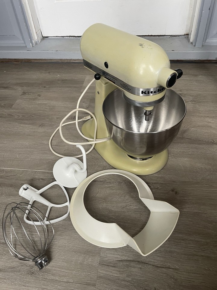 Vintage Cream Color Kitchen Aid Hobart Model K45-SS Attachments ...
