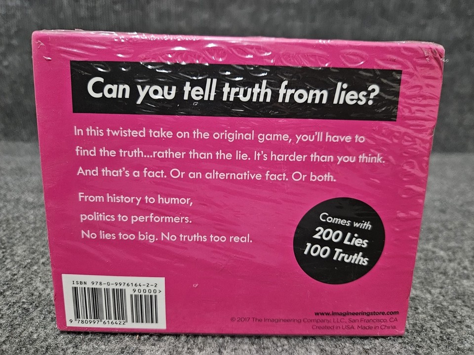 TWO LIES & A TRUTH The Perfect Game for The Post-fact World ...
